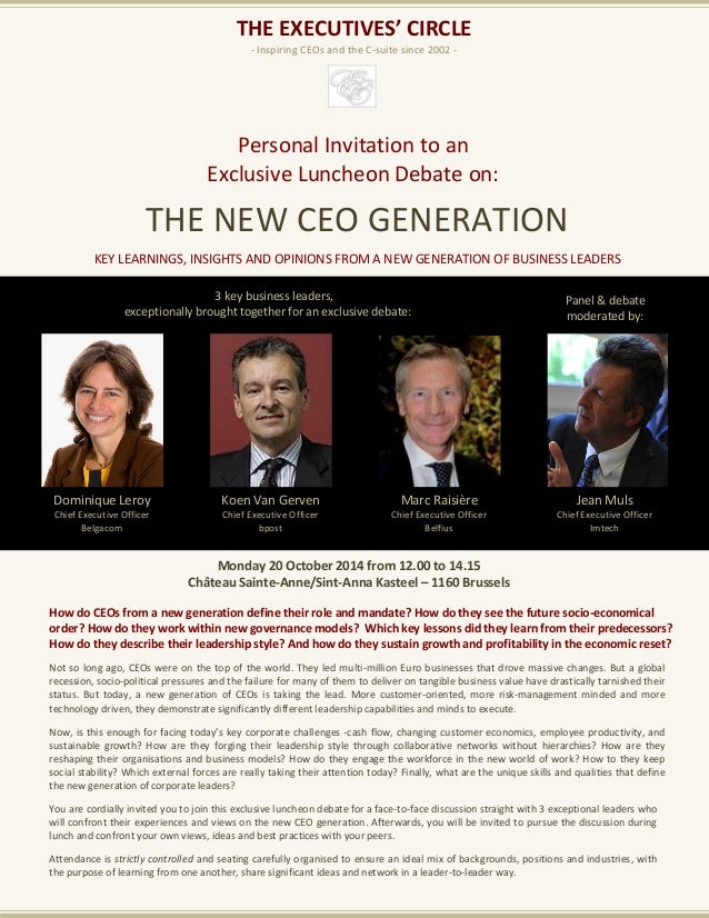 The New CEO Generation - VIP Invitation | PDF
