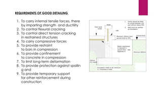 Detailing of Reinforcement in Concrete Casted Members | PPTX