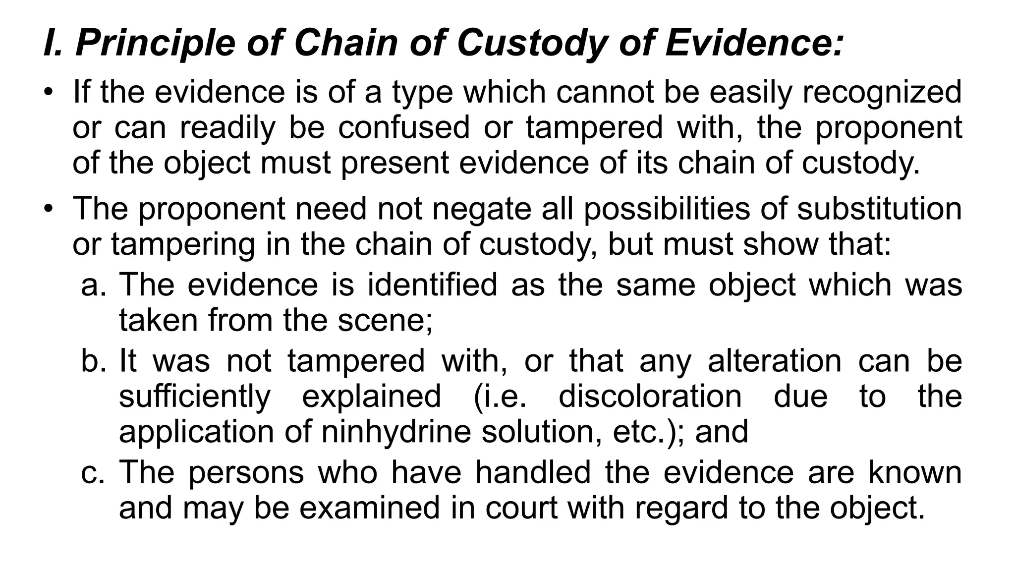 Rules of Evidence Lectures for Reviewees | PPT