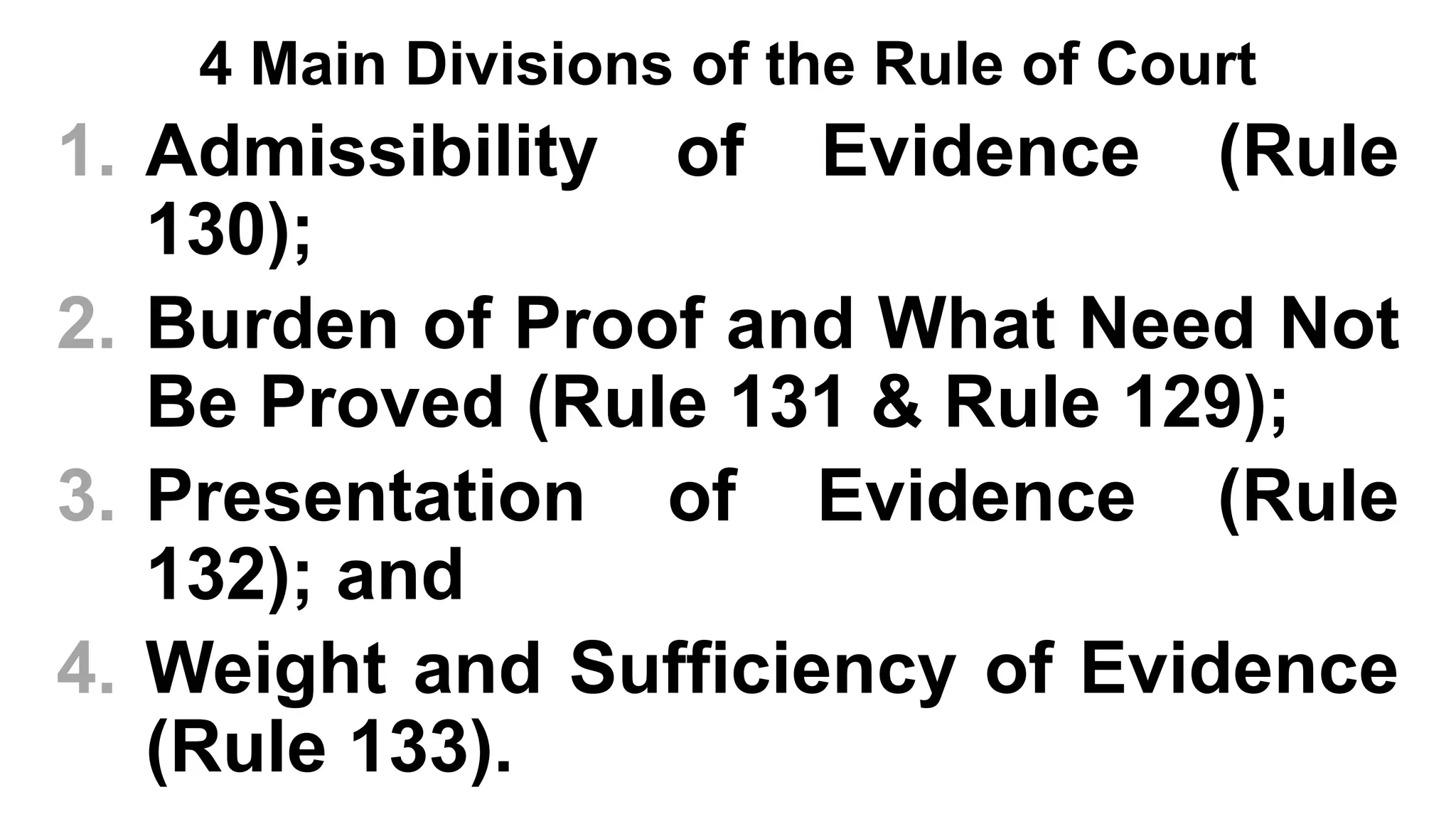 Rules of Evidence Lectures for Reviewees | PPT