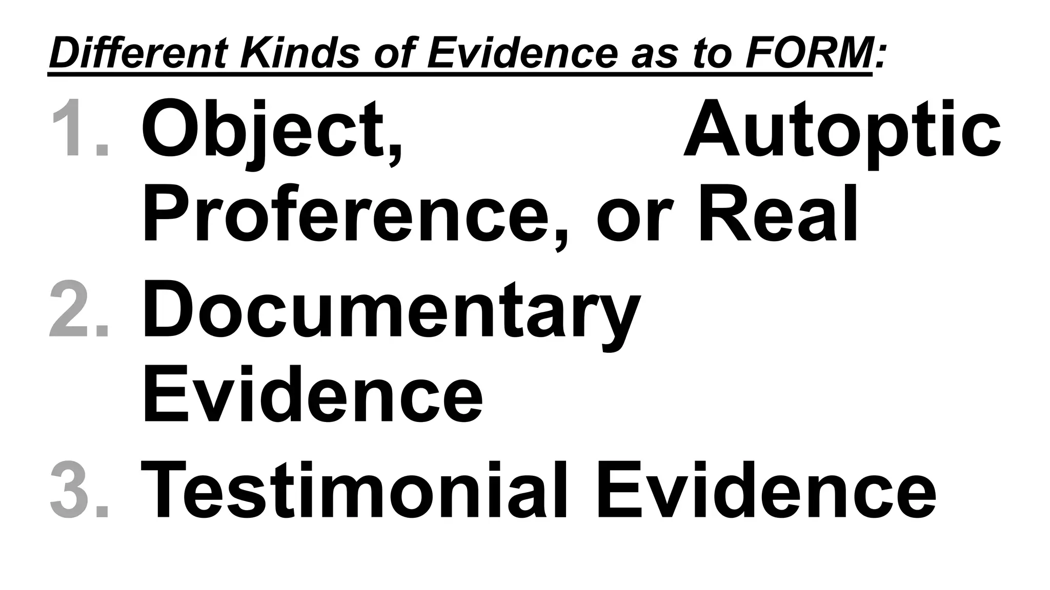 Rules of Evidence Lectures for Reviewees | PPT