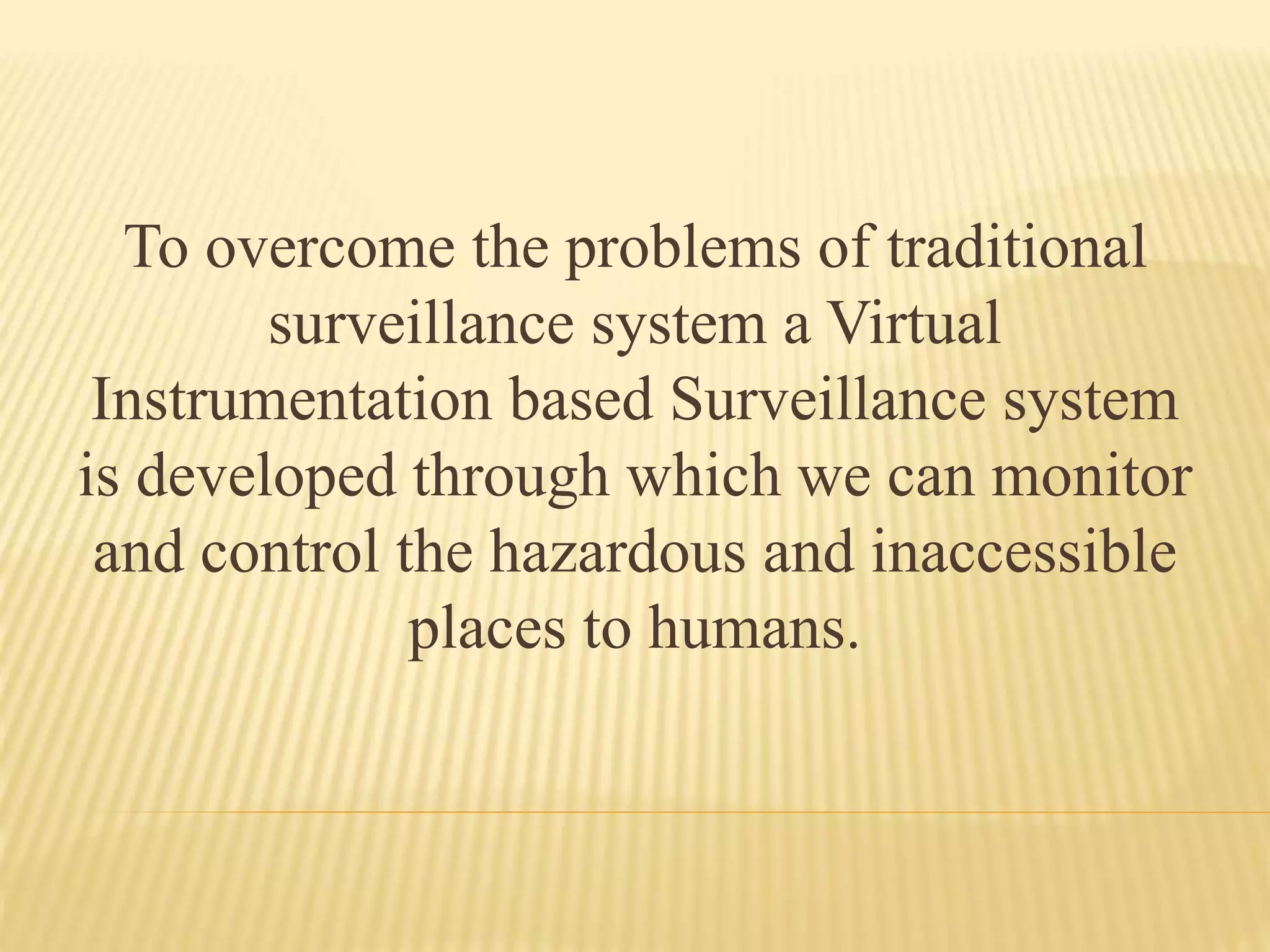 Virtual Instrumentation based surveillance system in industry | PPT