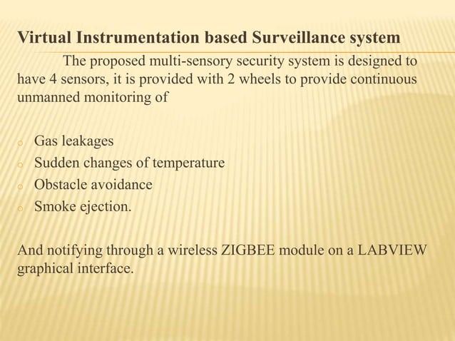 Virtual Instrumentation based surveillance system in industry | PPT