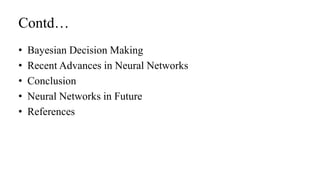 Neural Networks for Pattern Recognition | PPTX