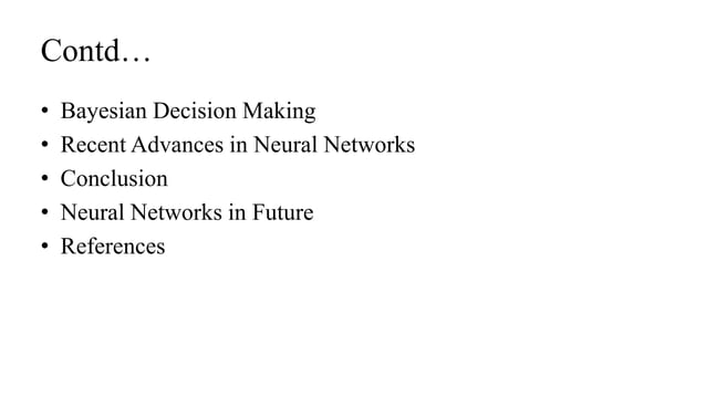 Neural Networks for Pattern Recognition | PPTX