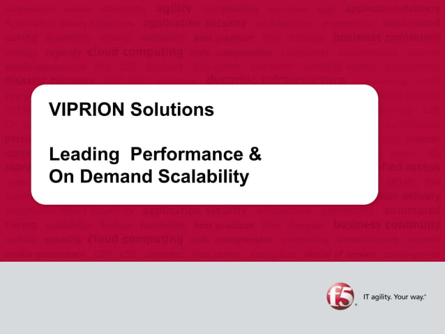 VIPRION Solutions - April 2012 | PPTX | Computer Networking | Computing