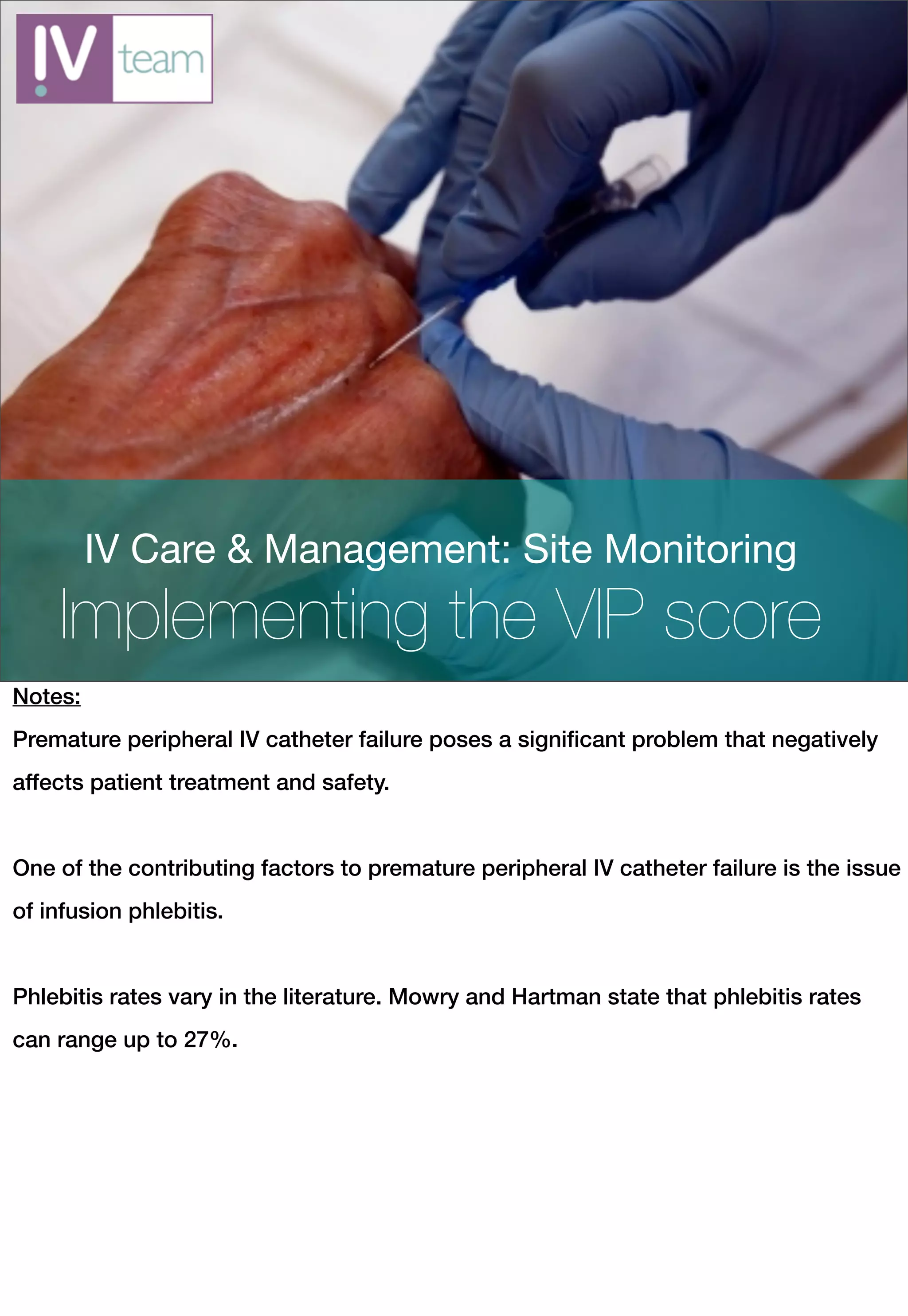 Notes to support the presentation 'Introduction to the Visual Infusion ...