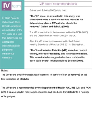 Notes to support the presentation 'Introduction to the Visual Infusion ...