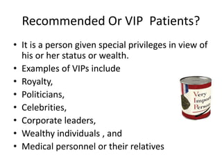 Vip or recommendoma syndrome | PPTX
