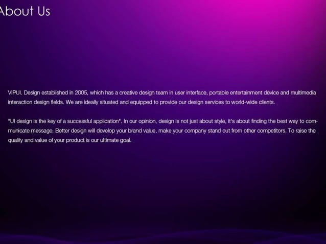 Vipui desing profile_new | PPT | Free Download