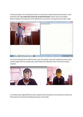 Vipul divyanshu documentation on Kinect and Motion Tracking | DOCX | Computer Animation ...