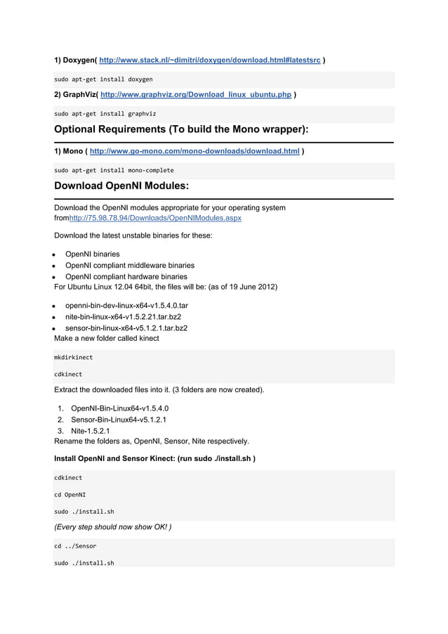 Vipul divyanshu documentation on Kinect and Motion Tracking | PDF