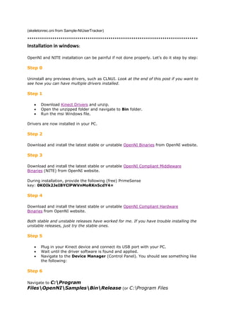 Vipul divyanshu documentation on Kinect and Motion Tracking | DOCX | Computer Animation ...