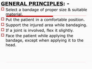 Fundamental of nursing bandaging 1st year nursing | PPTX