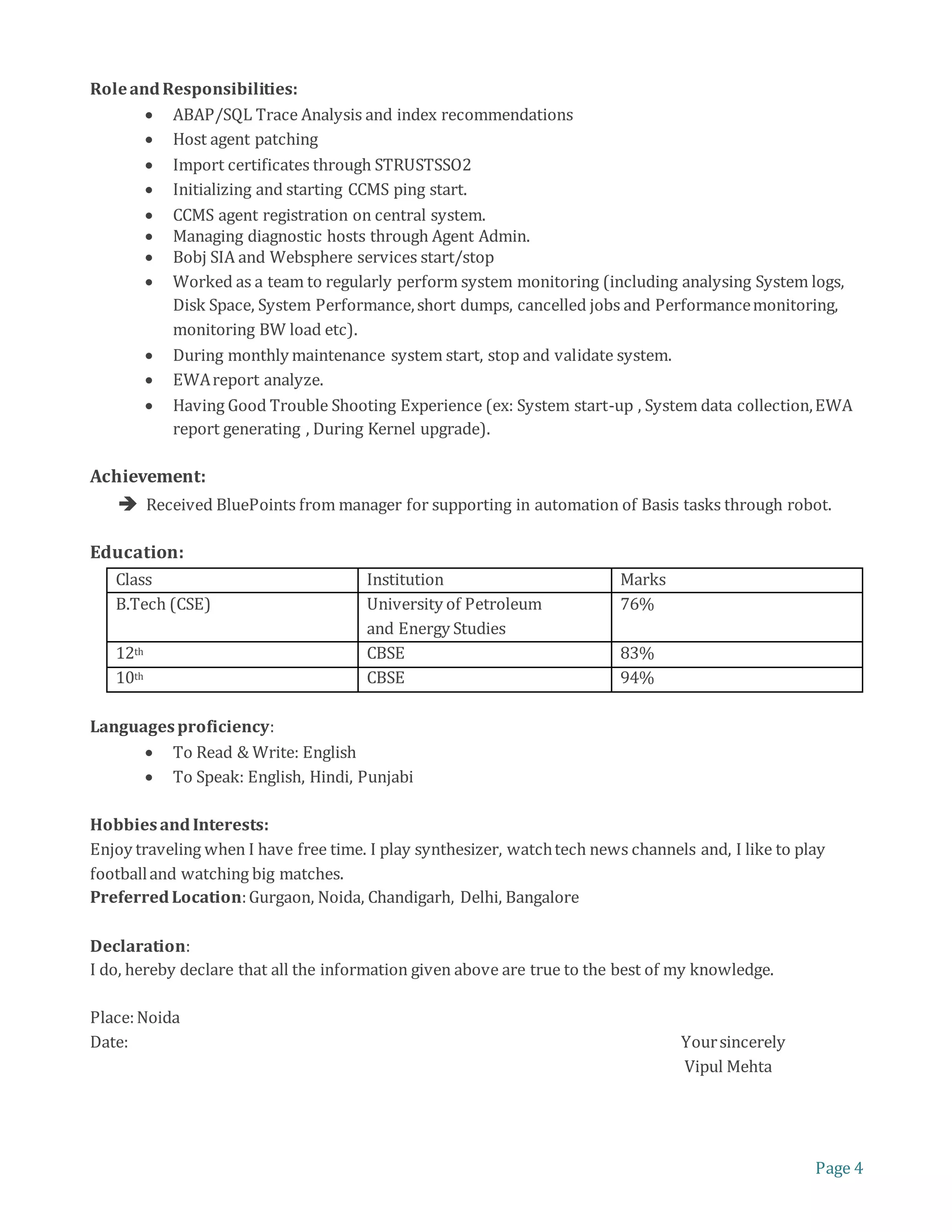 Vipul mehta cv | PDF