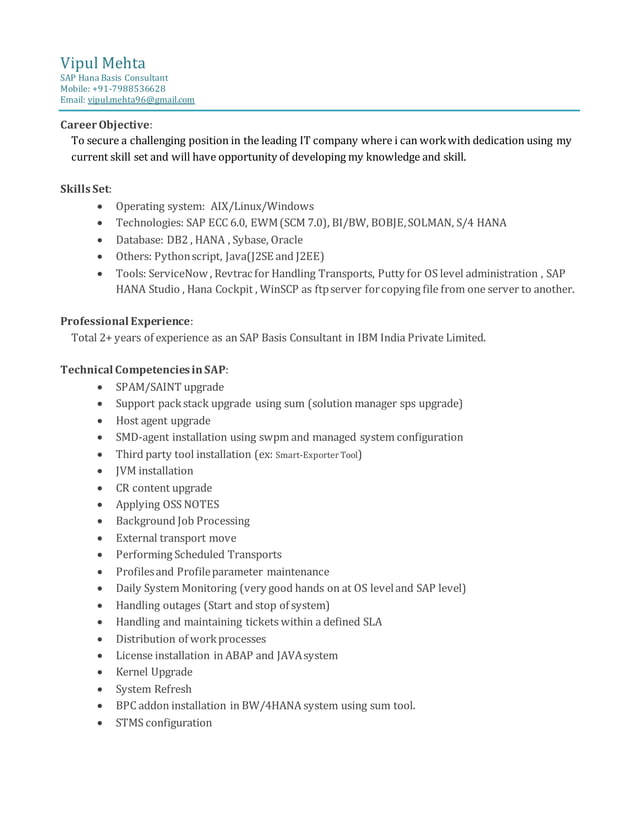 Vipul mehta cv | PDF