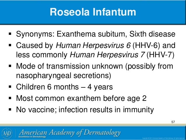 Erythema Subitum