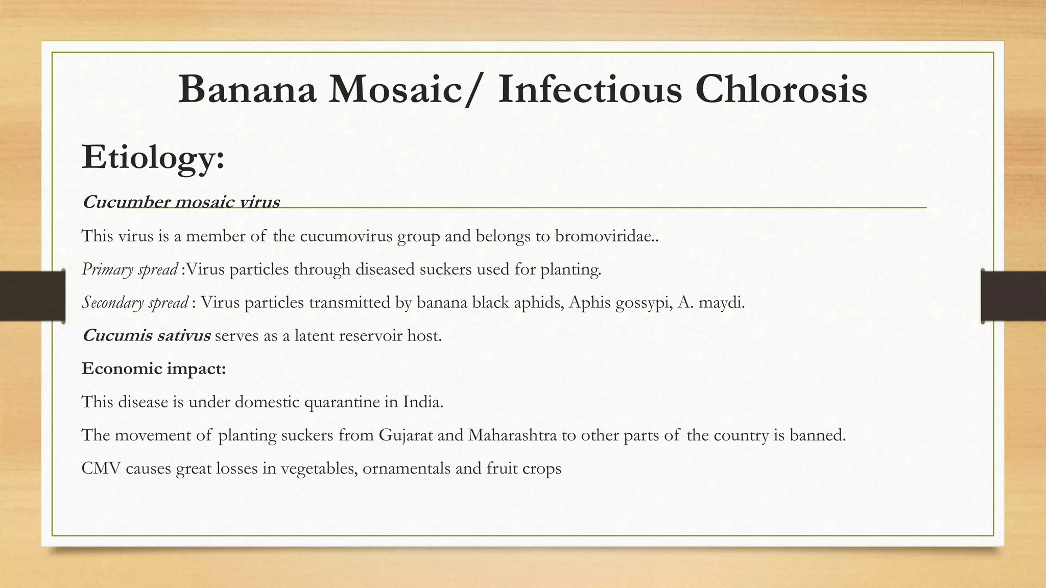 Viral and nematode diseases of banana | PPTX