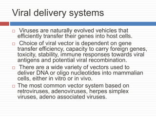 Viral and non viral gene transfer | PPTX