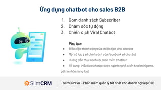 Ứng dụng Viral chatbot trong bán hàng B2B | PPT