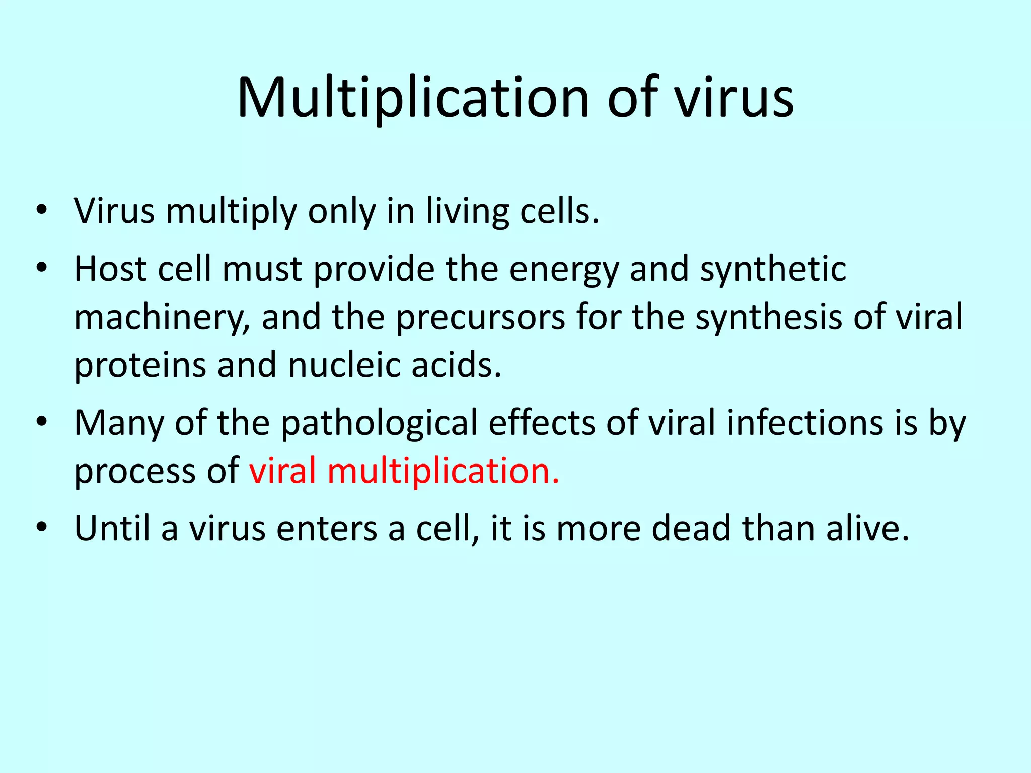 Viral classification and Types of Replication in virus | PPTX