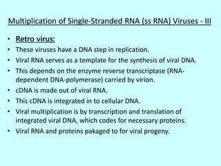 Viral classification and Types of Replication in virus | PPTX
