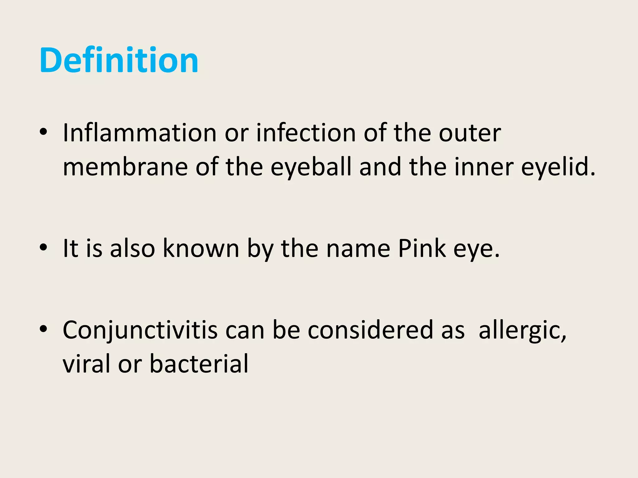 Viral conjunctivitis basic overview | PPTX