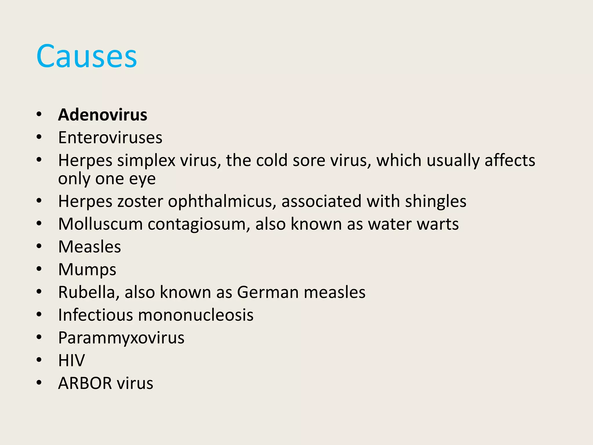 Viral conjunctivitis basic overview | PPTX
