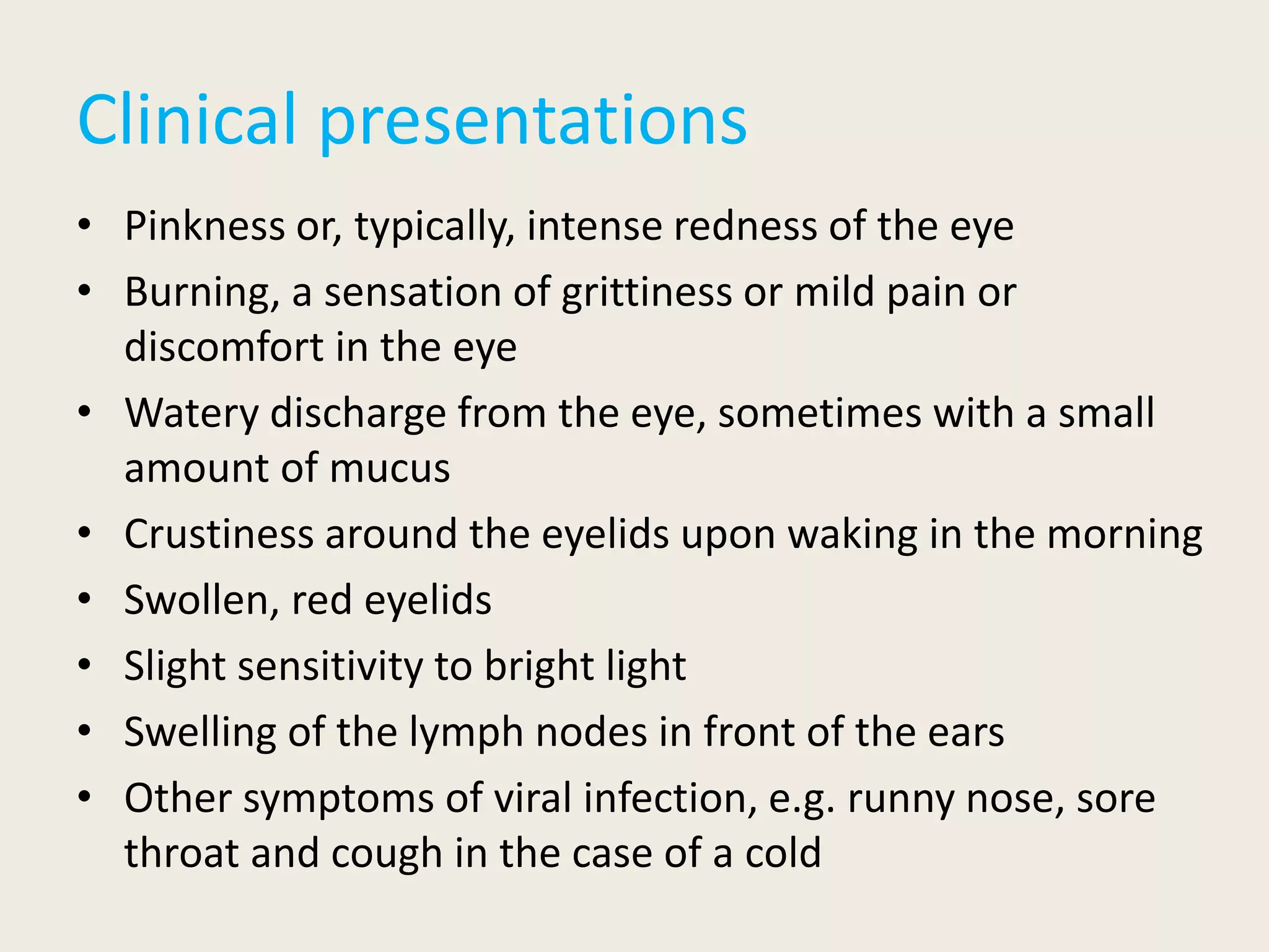 Viral conjunctivitis basic overview | PPTX
