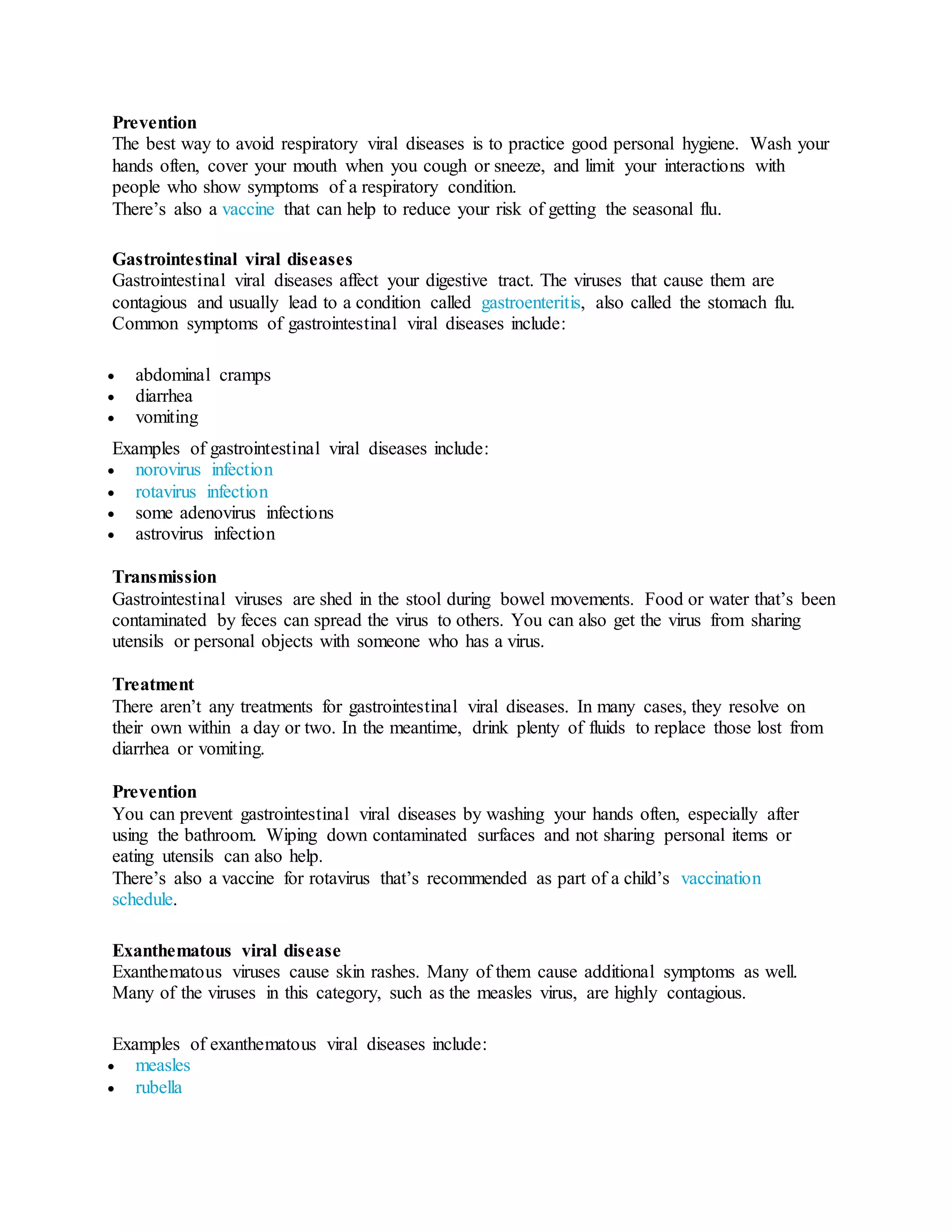 Viral disease definition | DOCX