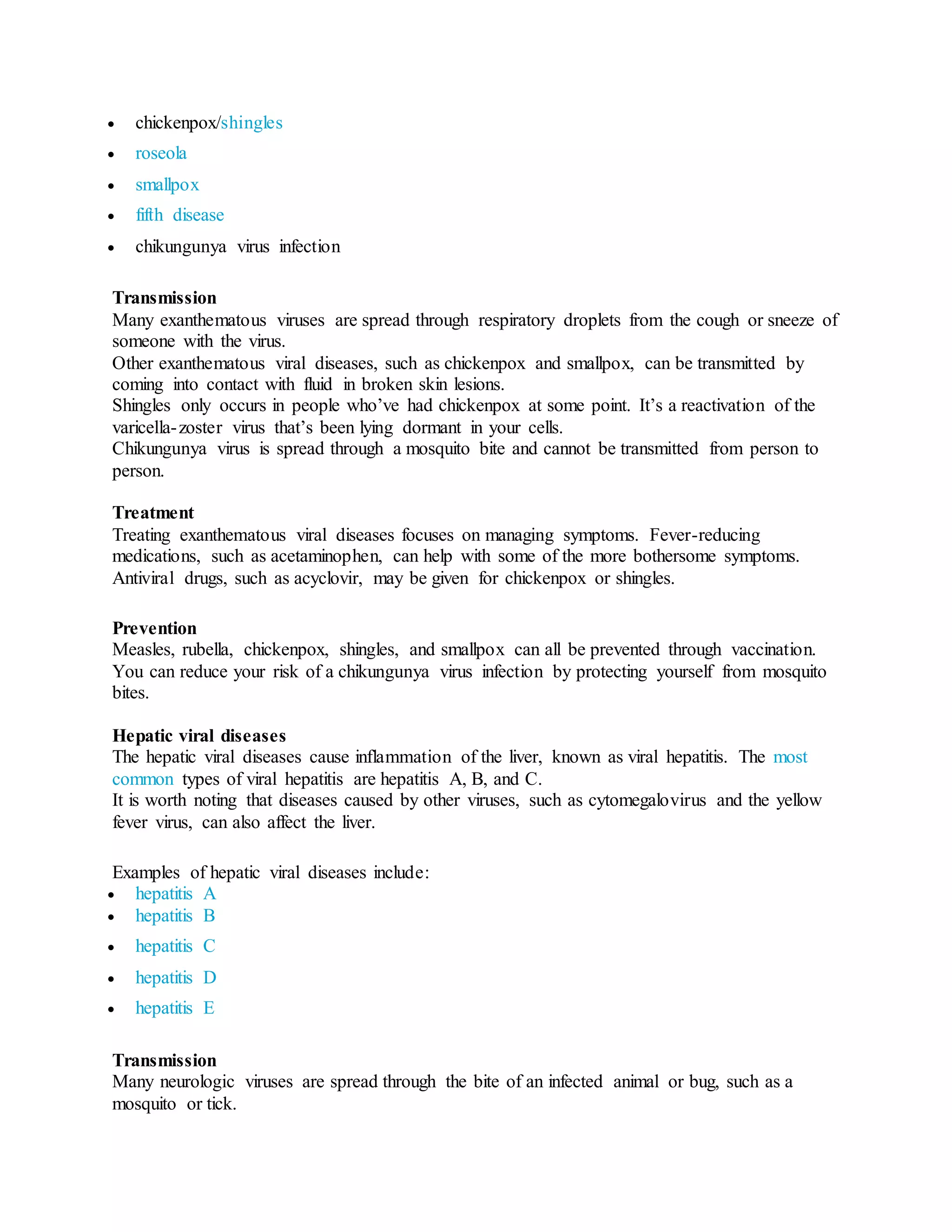 Viral disease definition | DOCX