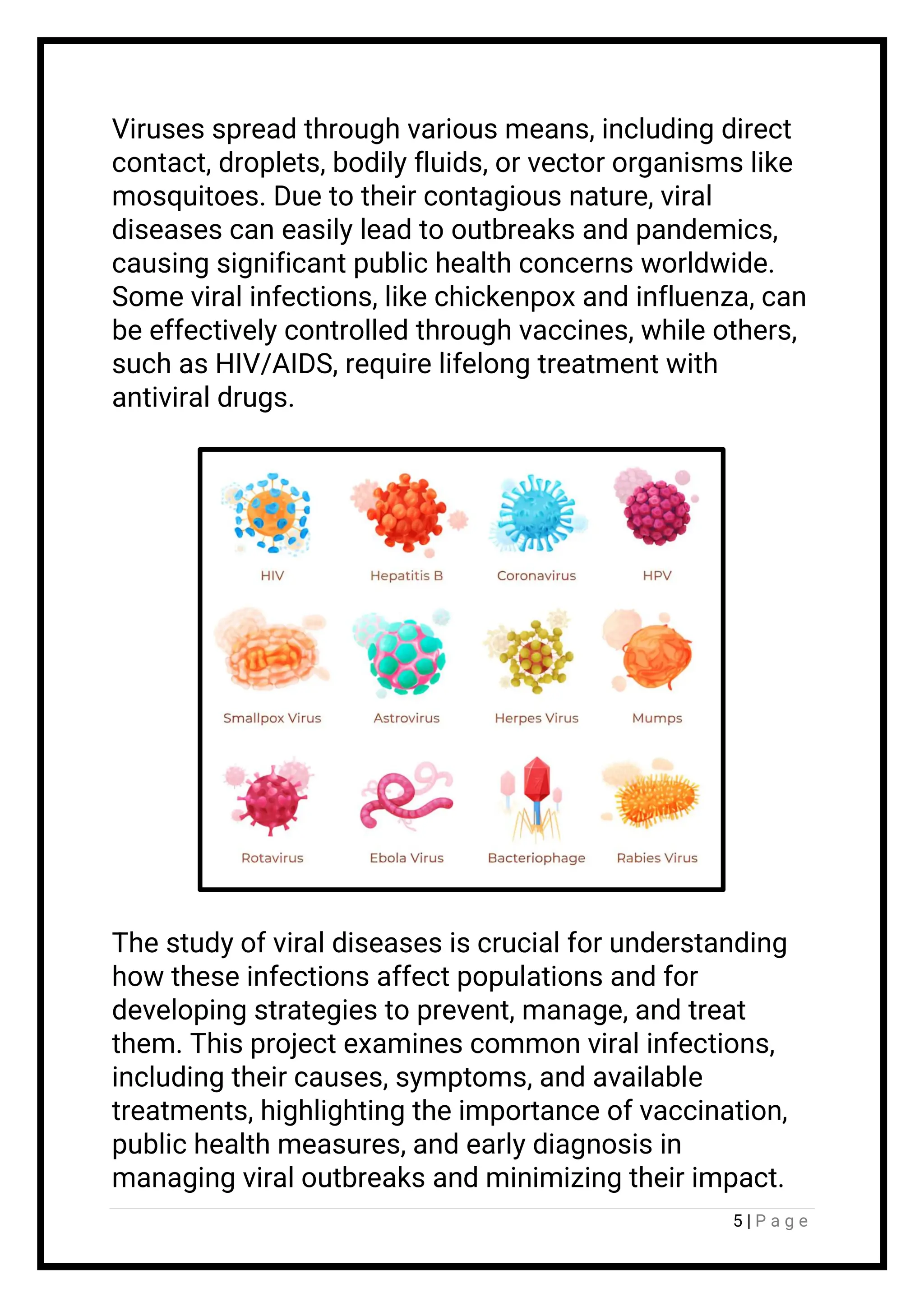 VIRAL DISESES Investigatory Project Class 12 | PDF