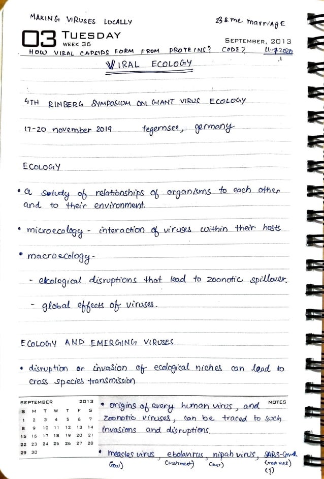 Virology Notes 2020 #23: Viral ecology | PDF