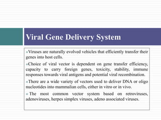 Gene Expression System-viral gene delivery Mpharm(Pharamaceutics) | PPTX