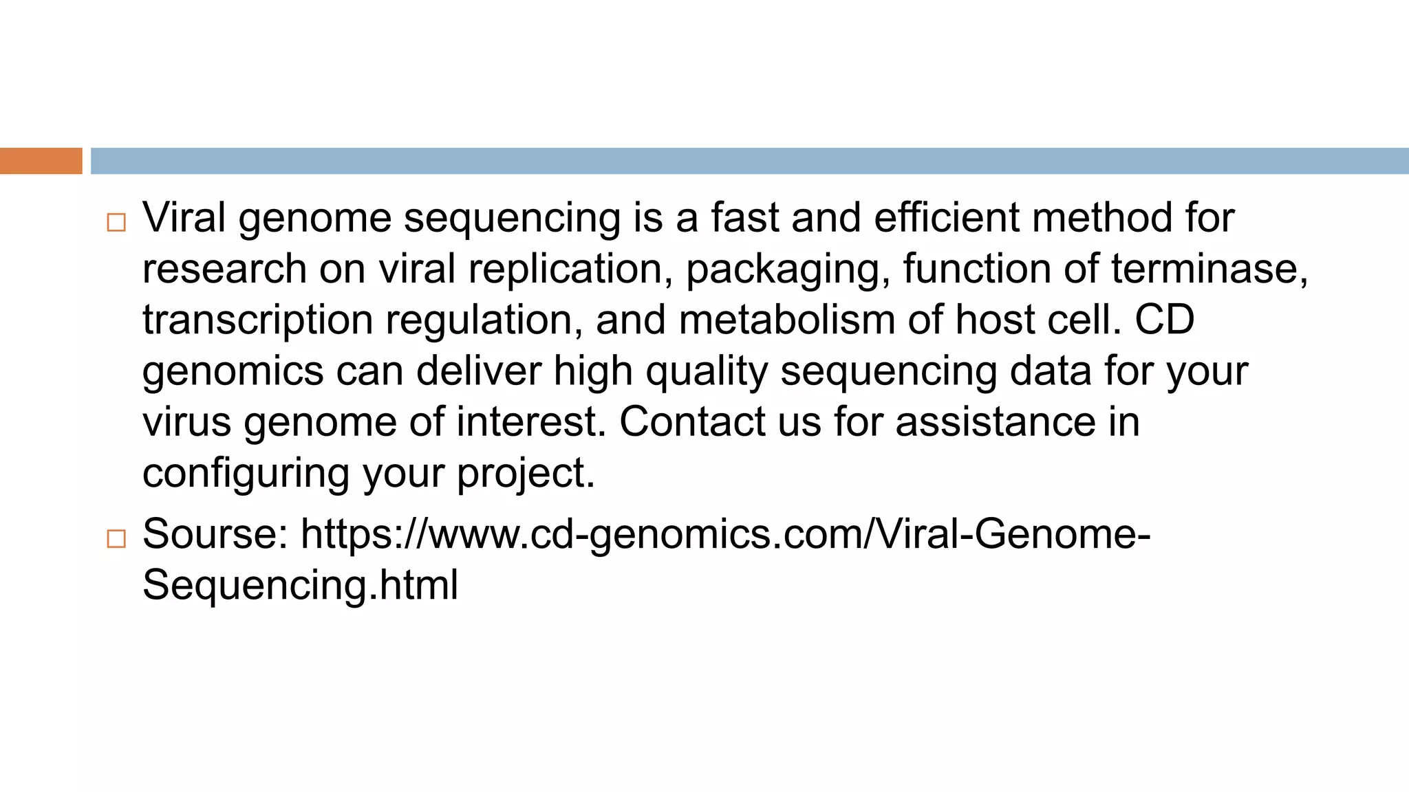Viral genome sequencing | PPTX