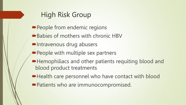 VIRAL HEPATITIS, RISK FACTORS AND MANAGEMENT.pptx | Infectious Diseases ...