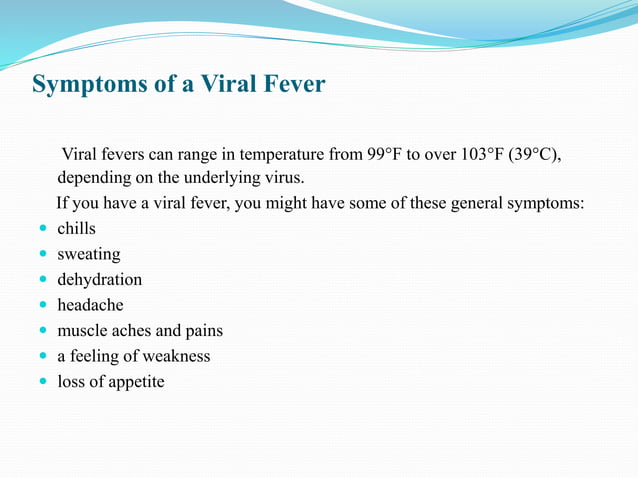 general knowledge about Viral infection (fever). | PPTX | Infectious ...