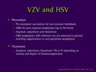 Viral infections in transplantation | PPT