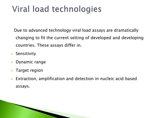 Viral load test | PPTX | Chemistry | Science