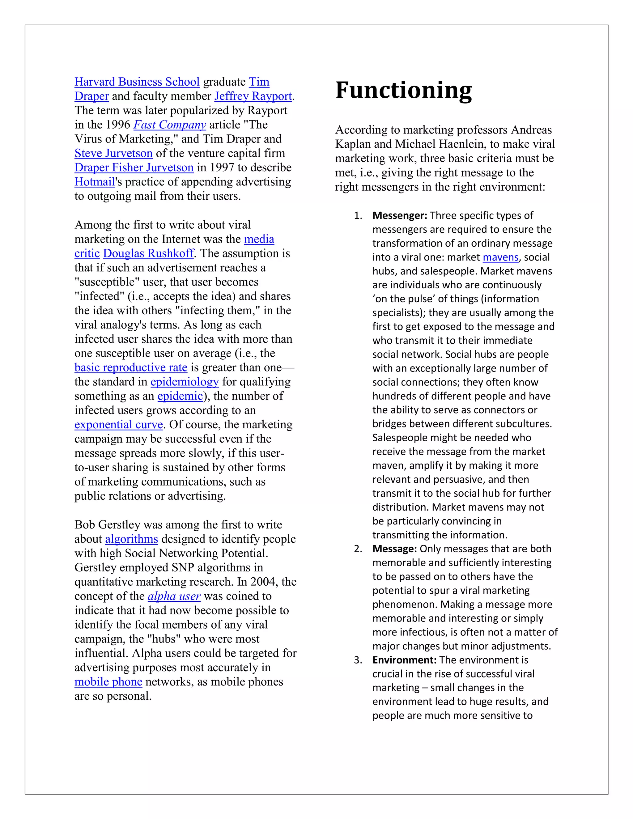 Viral marketing | DOCX