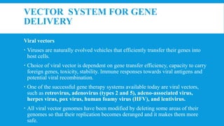 Viral Methods for Gene Transfer | PPTX