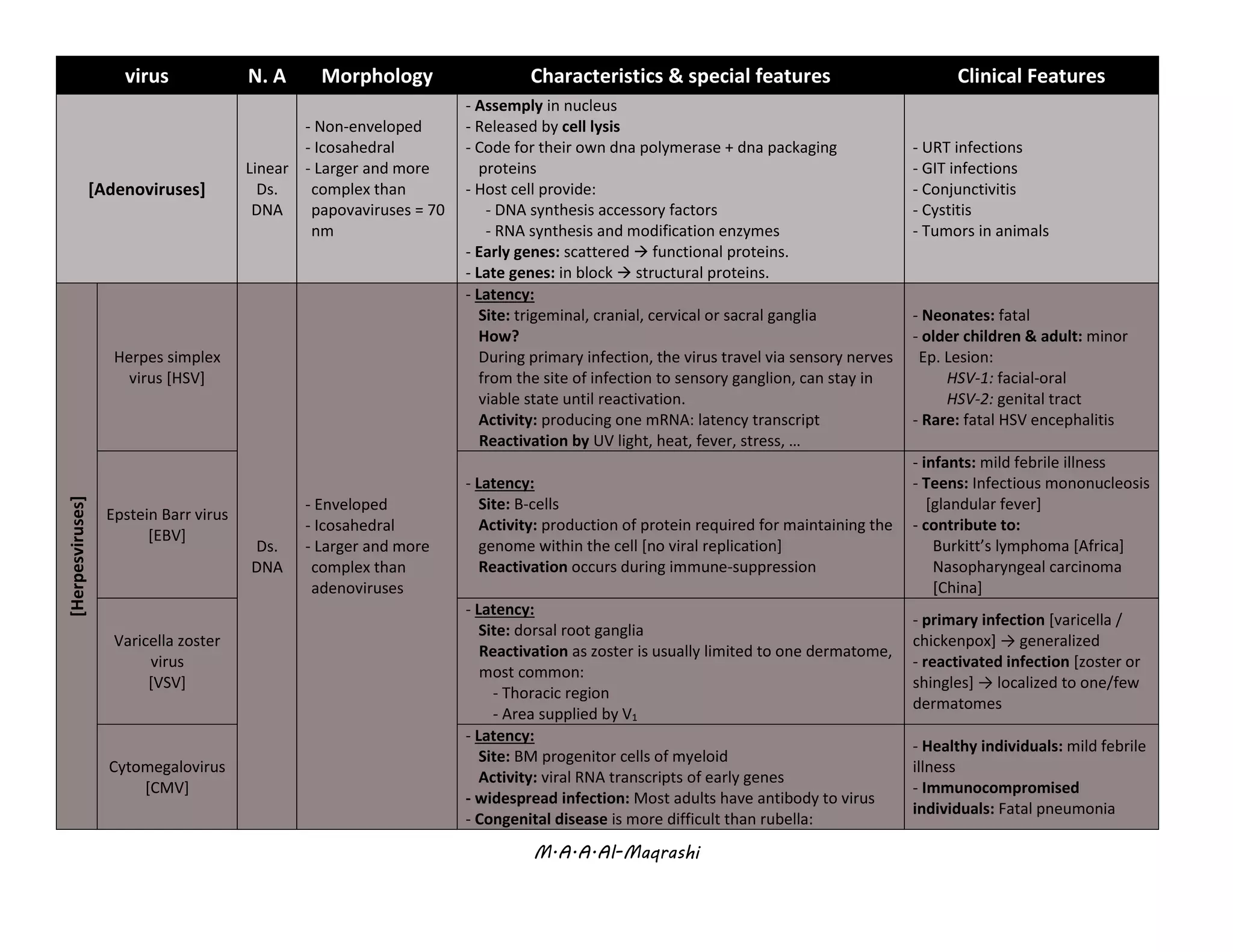 Microbiology-Most medically important viruses and their characteristics ...