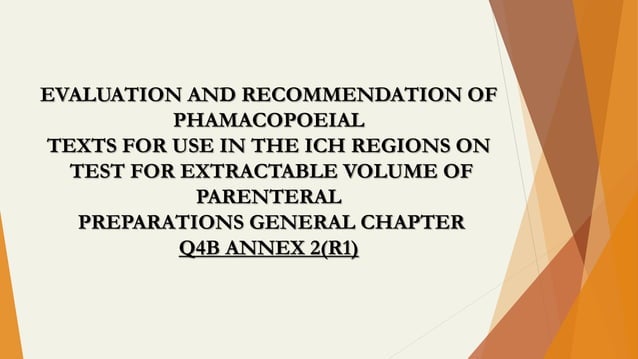 Presentation on ICH guidelines Q5A (R1) and Q4B Annex 2 (R1) | PPT