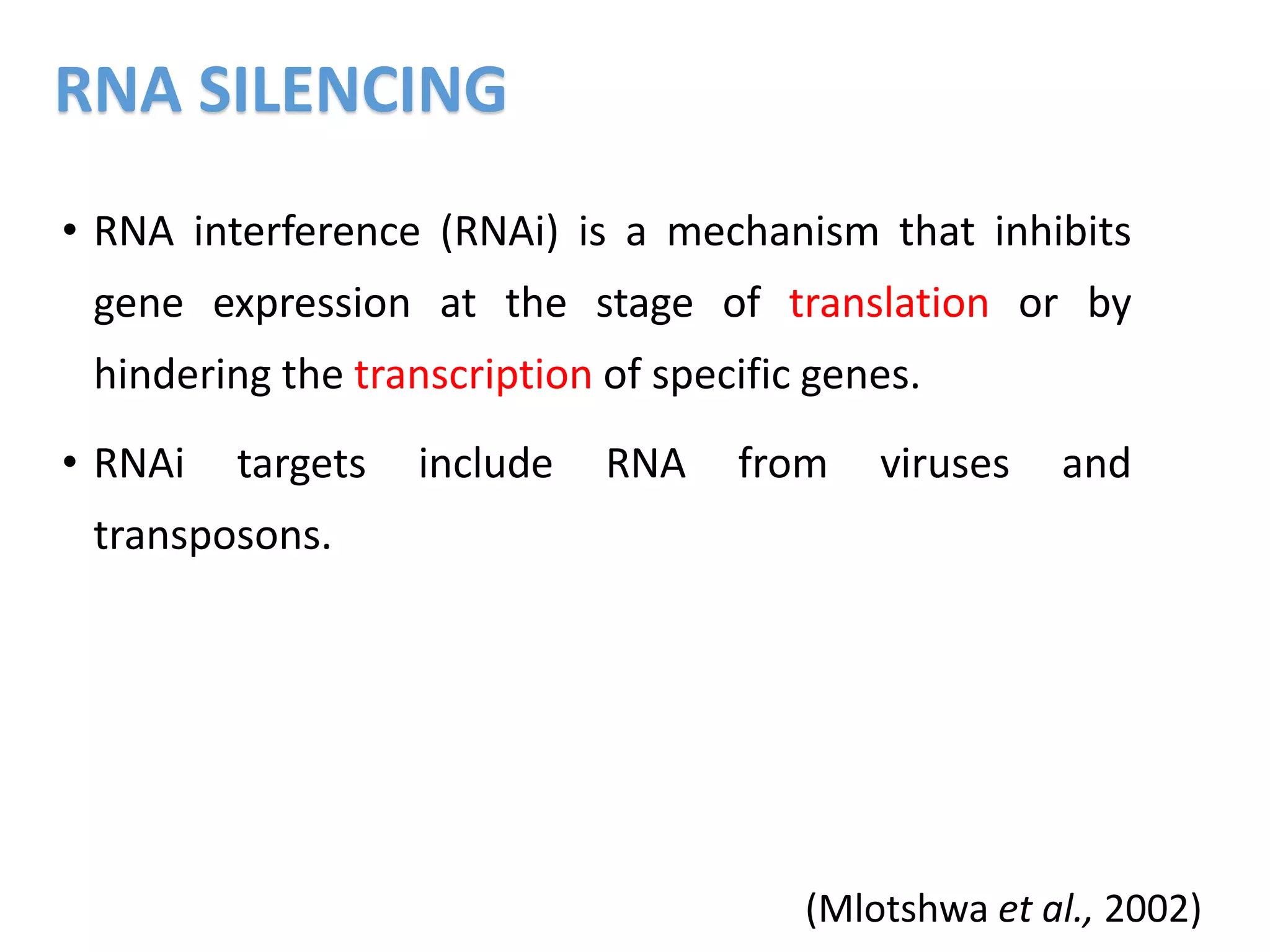 Viral suppressors of rna silencing | PPT