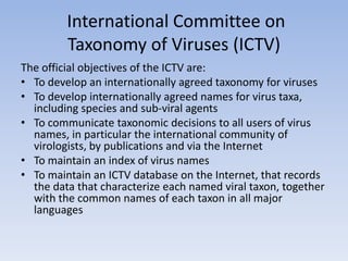 Viral taxonomy | PPTX