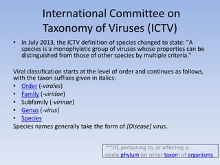 Viral taxonomy | PPTX