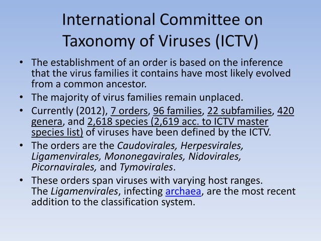 Viral Taxonomy