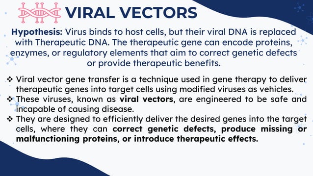 Viral Vector for Gene Therapy | PPTX | Biological Sciences | Science