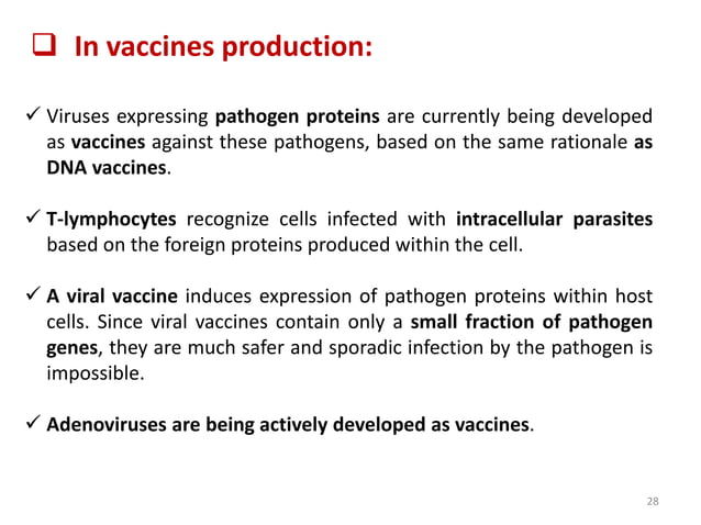 Viral vectors in virology | PPTX