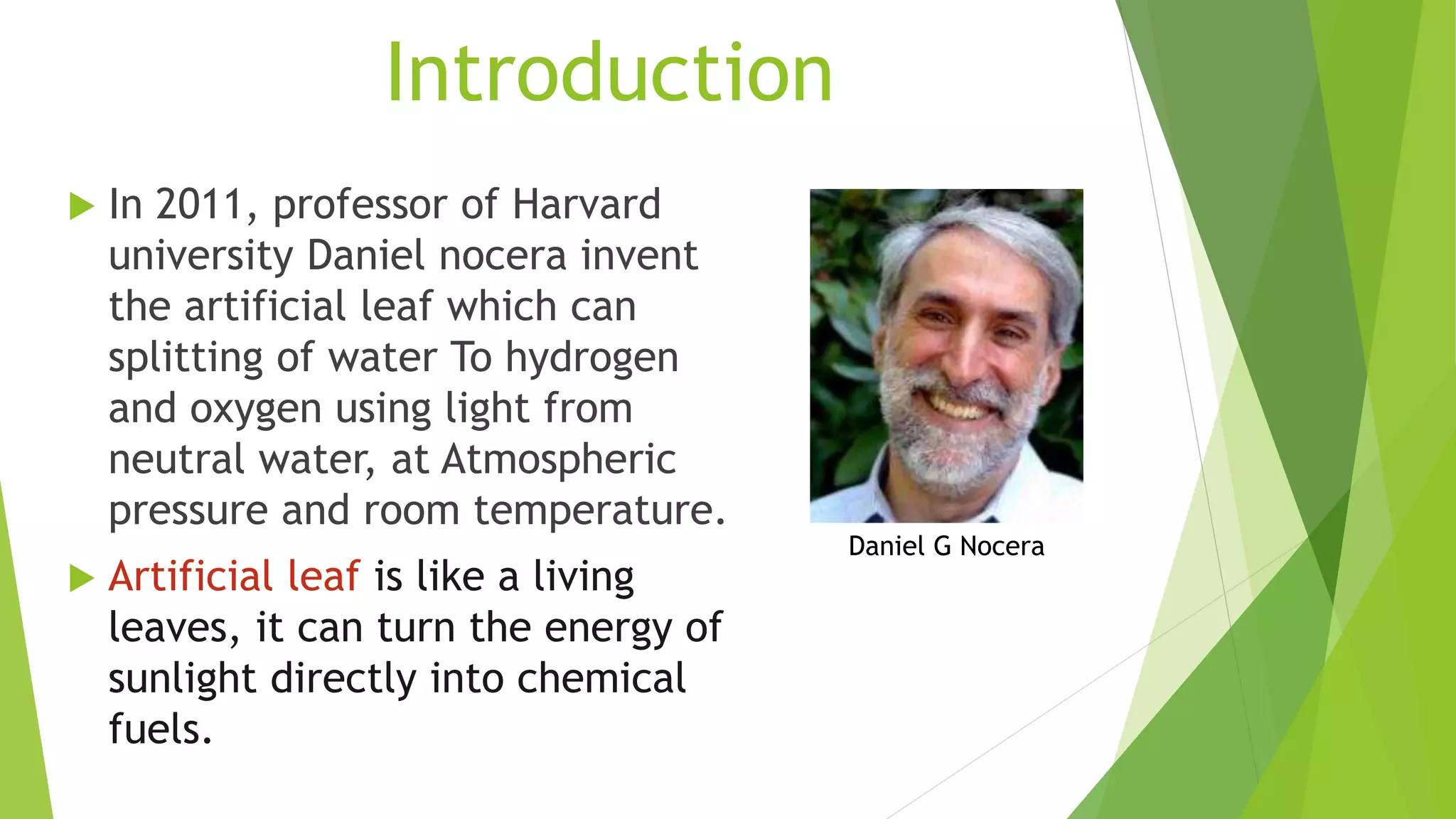 Artificial leaf technology | PPTX